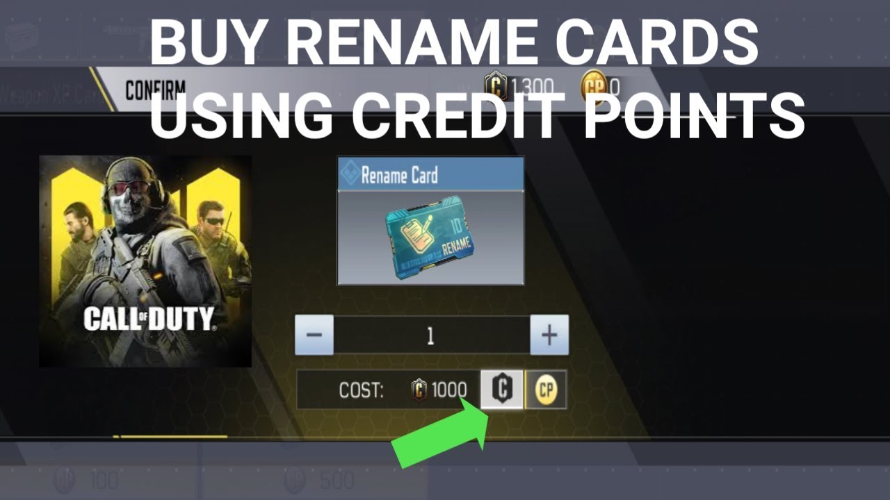 HOW TO CHANGE YOUR NAME USING CREDIT POINTS - CODM - YouTube