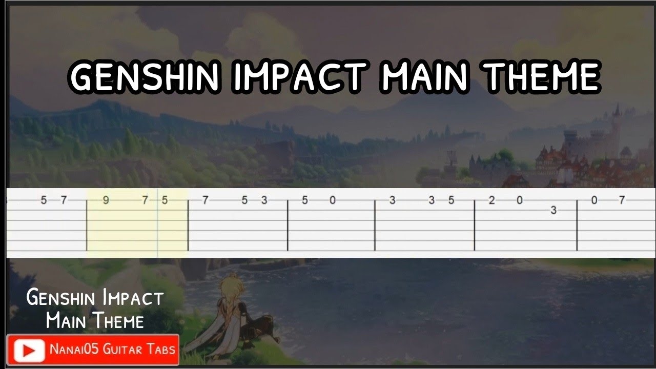 Genshin Impact - Main Theme Guitar Tab Tutorial - YouTube