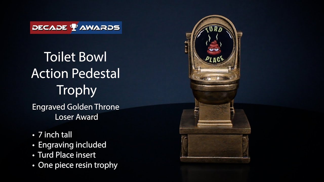 💩 Turd Place Toilet Bowl Trophy – Flush with Laughter! | 7" Tall ...