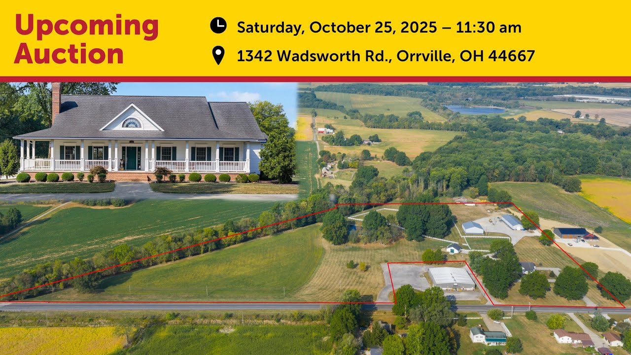 22-Acre Country Estate Auction | Custom Ranch Home, Horse Barn, Shops ...