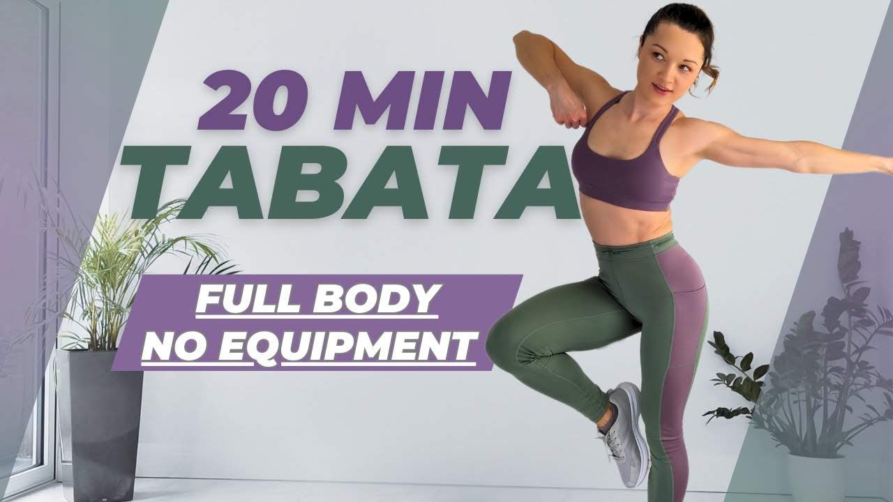 20 MIN TABATA WORKOUT// Full Body Cardio & Strength// No Equipment //No ...