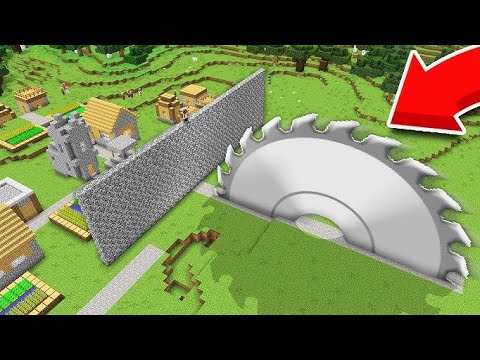 на нашу деревню движется огромная пила в Майнкрафте/ ФАНАТ КАМПОТА ...