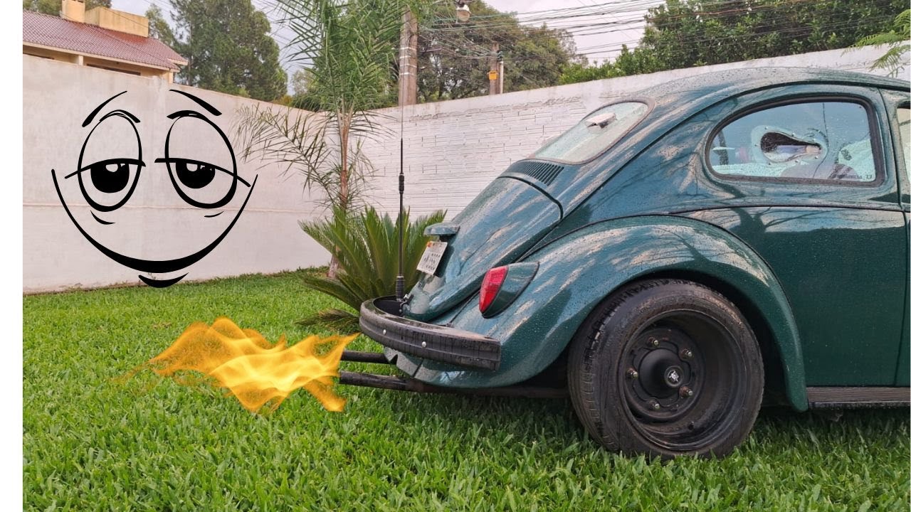 Ligando fusca 1600 injetado, com escapamento 4x2 - YouTube