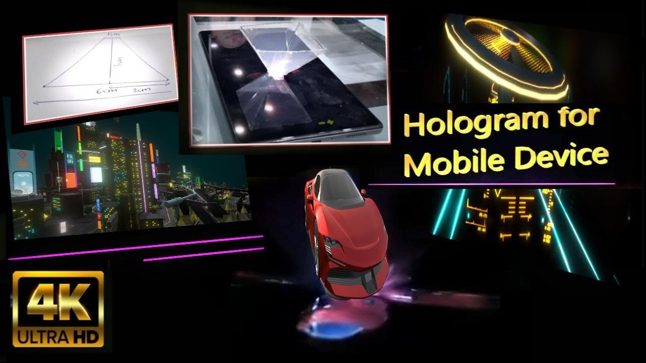 DIY Tutorial - 3D Hologram Trapezium Pyramid (for Mobile Device) [4K ...