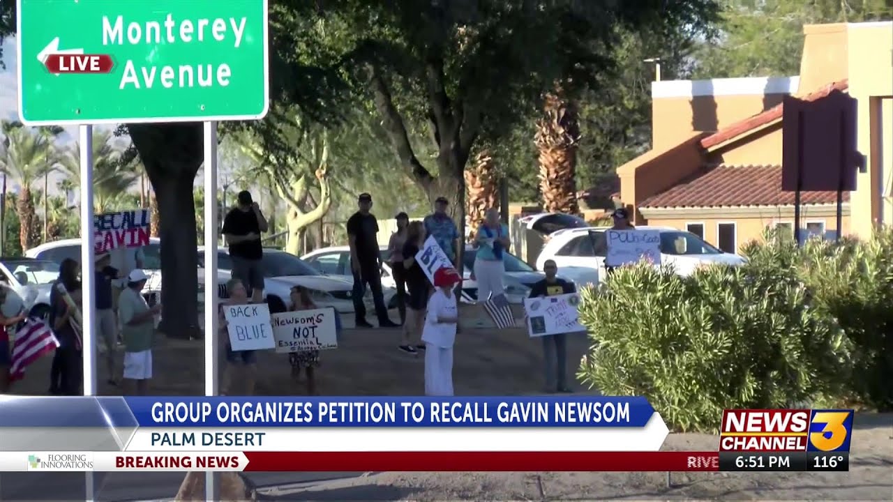 Recall Newsom rally underway in Palm Desert - YouTube