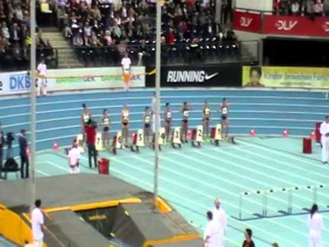 Deutsche Leichtathletik-Hallenmeisterschaften in Leipzig, 22.02.2014, Frauen 60m Hürden, Endlauf