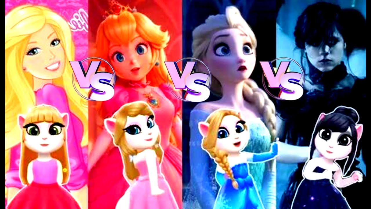 who Will win: Barbie vS Princess Peach 🍑 vS Frozen Elsa ️ vS Wednesday ...