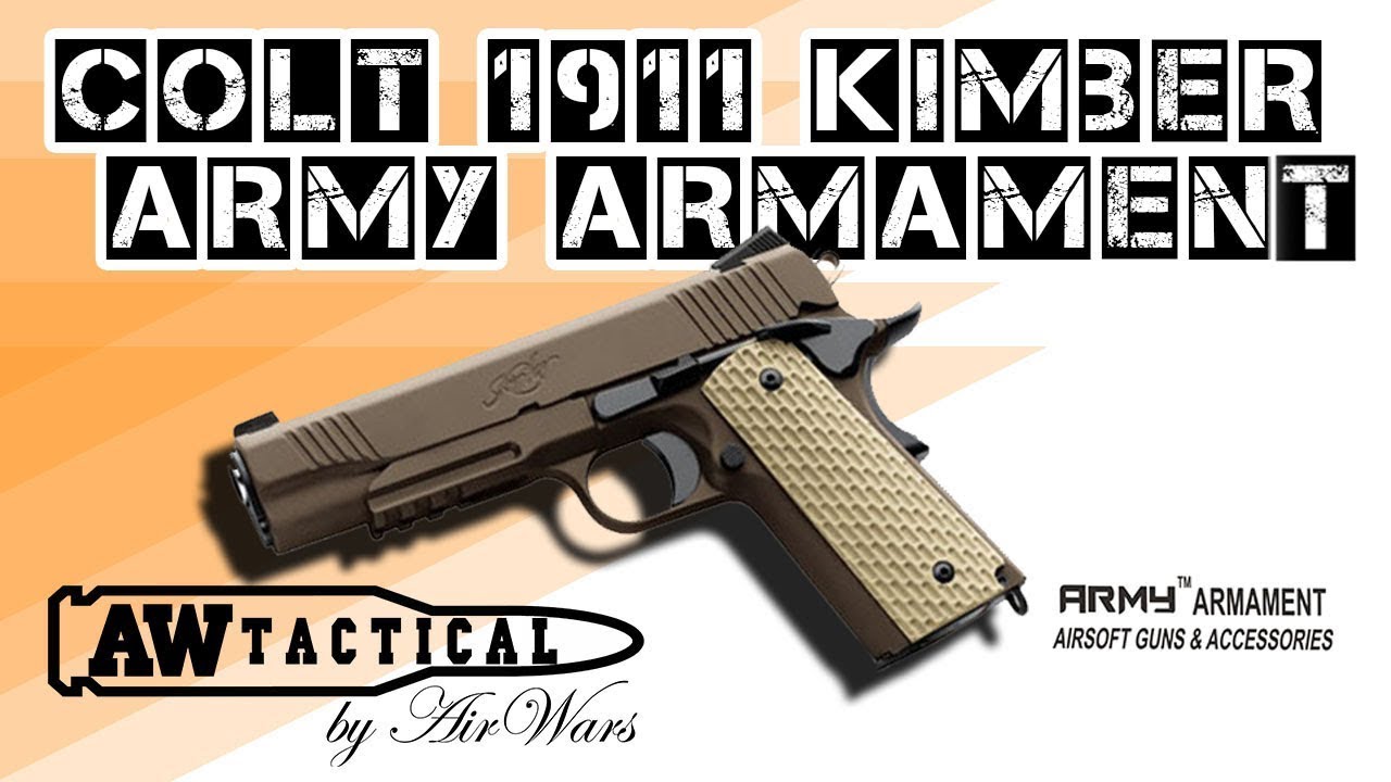 Страйкбольный пистолет Army Armament COLT1911 Kimber R28, R28-B - YouTube