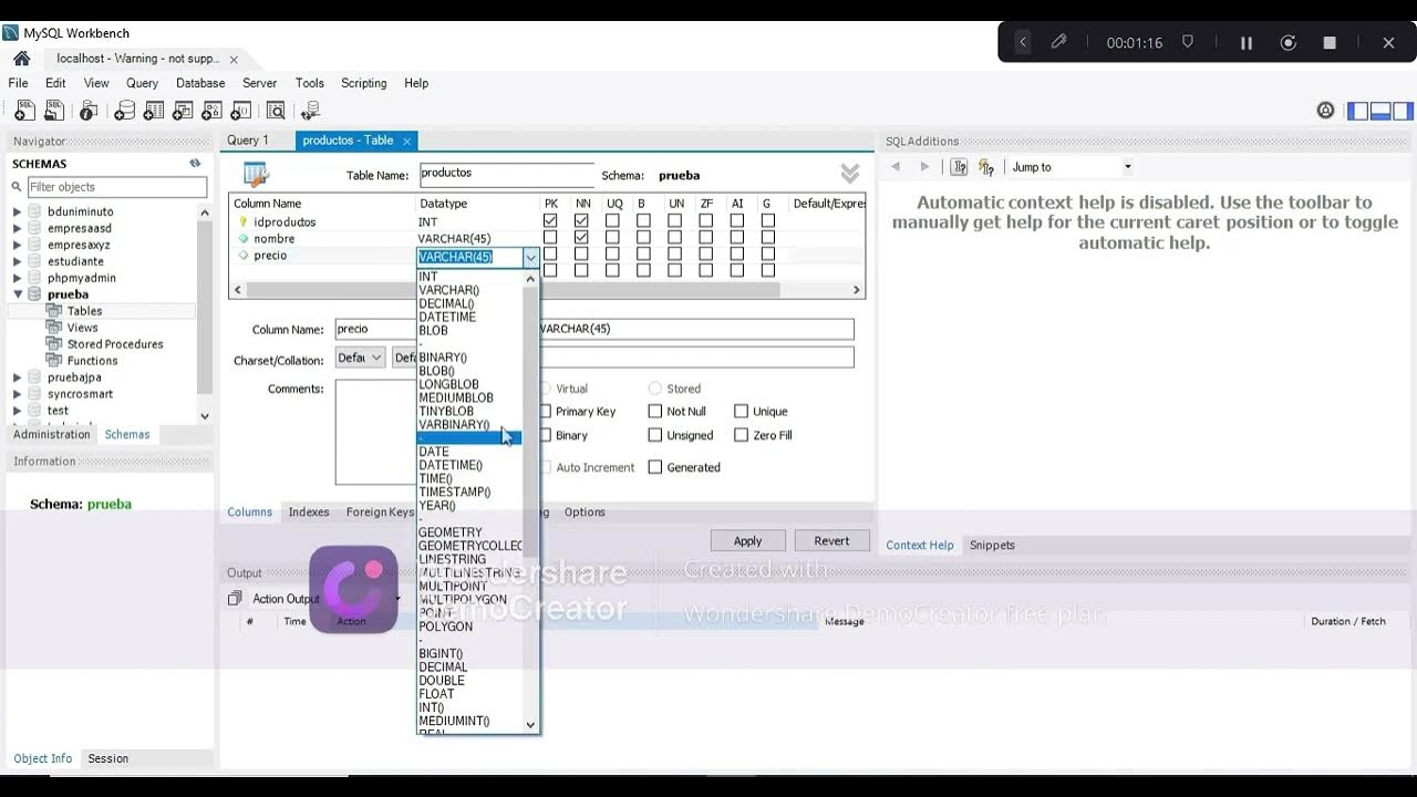 tutorial mysql workbench uniminuto - YouTube