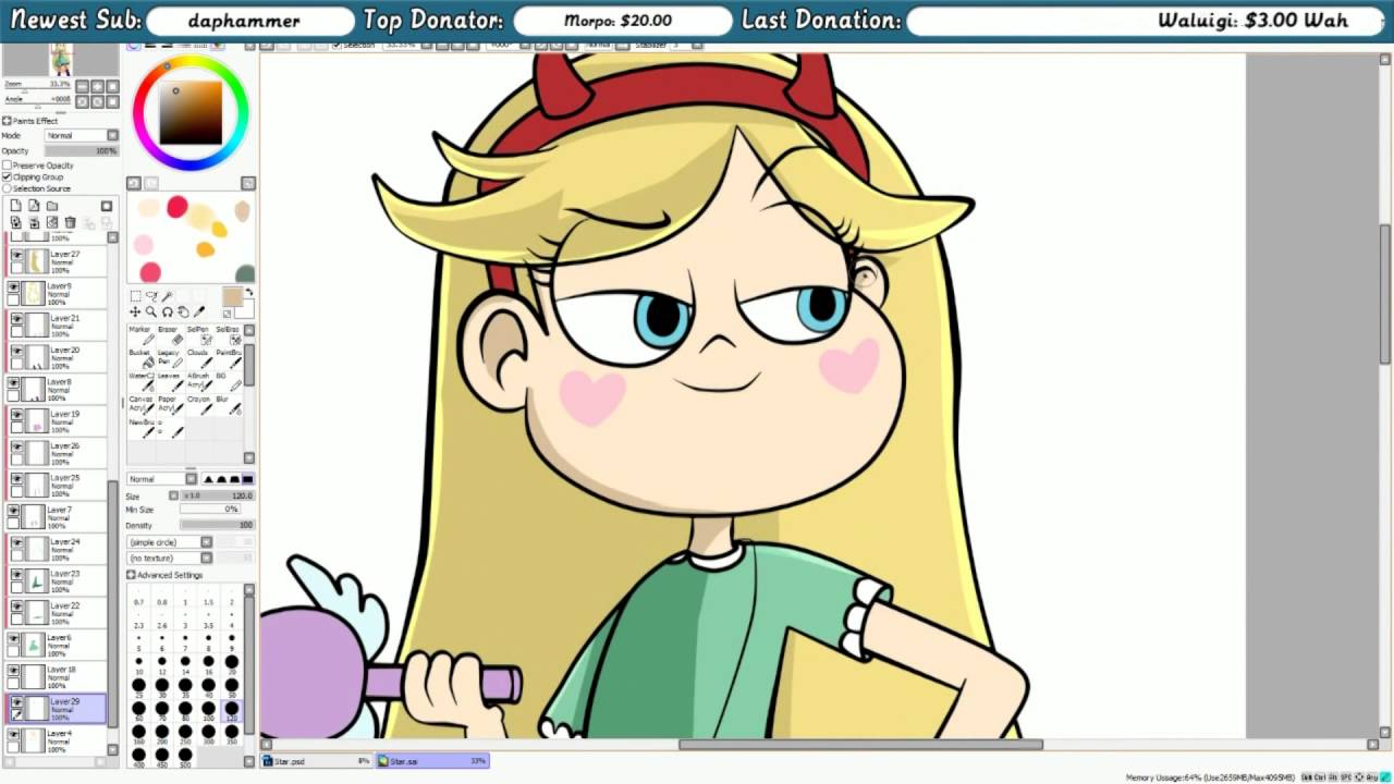 My Star Butterfly Time Lapse Drawing - YouTube
