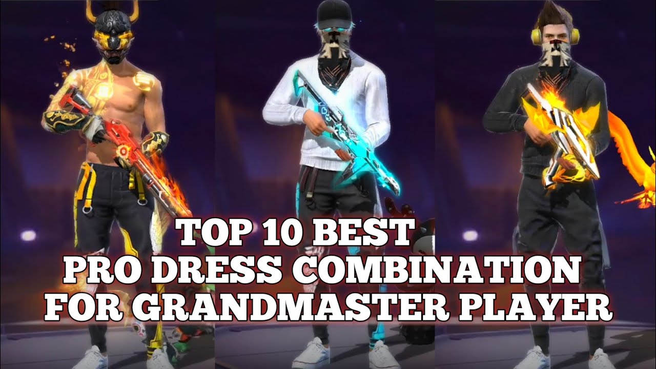 TOP 10 BEST PRO DRESS COMBINATION FOR GRANDMASTER PLAYER 😀 - YouTube