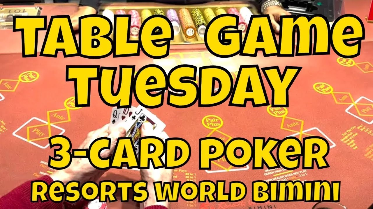 3-Card Poker at Resorts World Bimini - Table Games Tuesday! - YouTube