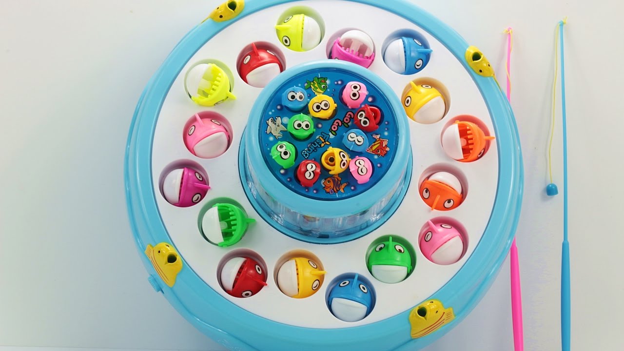 LET'S GO FISHING GAME : Toys Family Fun Activity for Kids Learn Colors ...