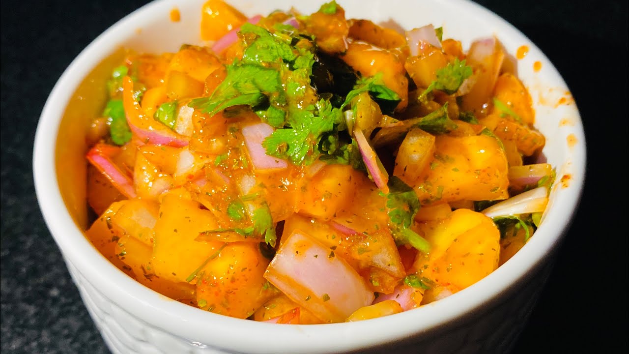 Mango salsa recipe-indian style - YouTube