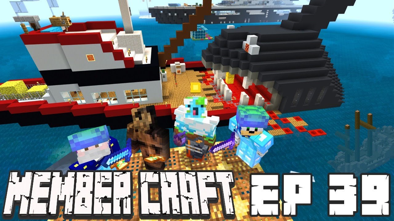 JAWS Movie Build in Minecraft! Wrecked Ship + Huge Shark | MEMBER CRAFT ...