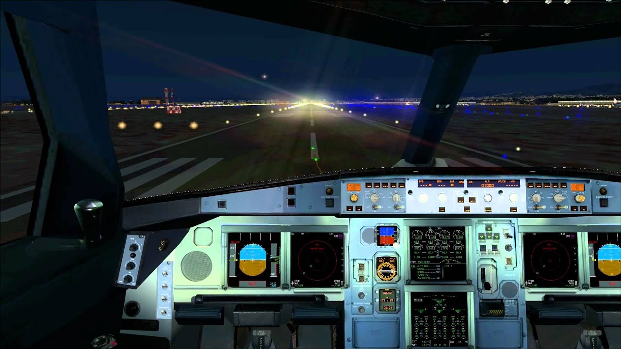 Cockpit Airbus A340-600 Take Off Ontario - YouTube