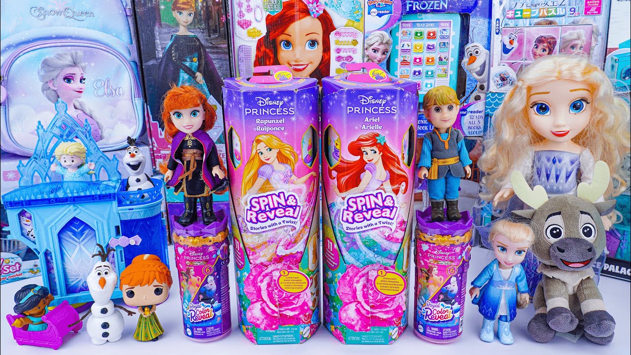 Disney Frozen Toys Collection Unboxing | Disney Princess Spin & Reveal ...