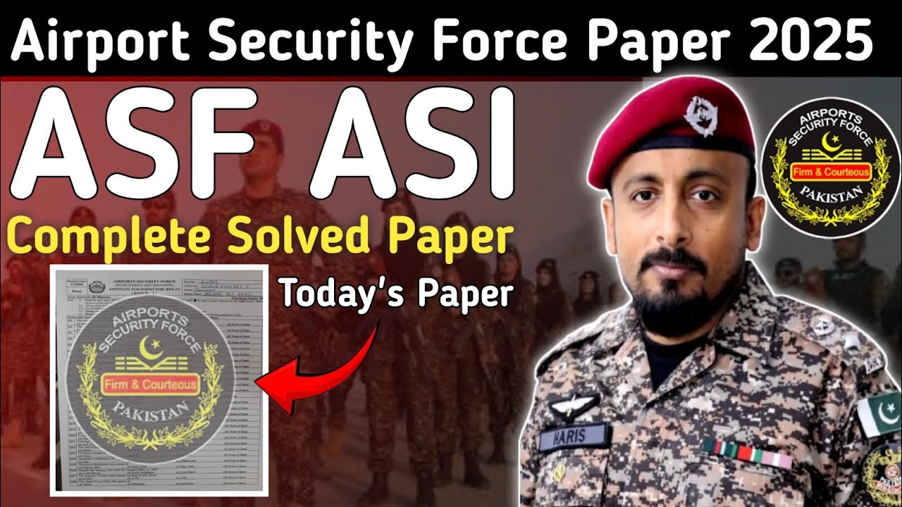 Today ASF ASI complete Solved paper 2025 | asf asi full paper solved ...