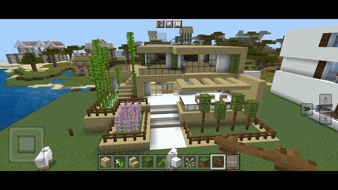 Minecraft new Modern House Tutorial Making - YouTube