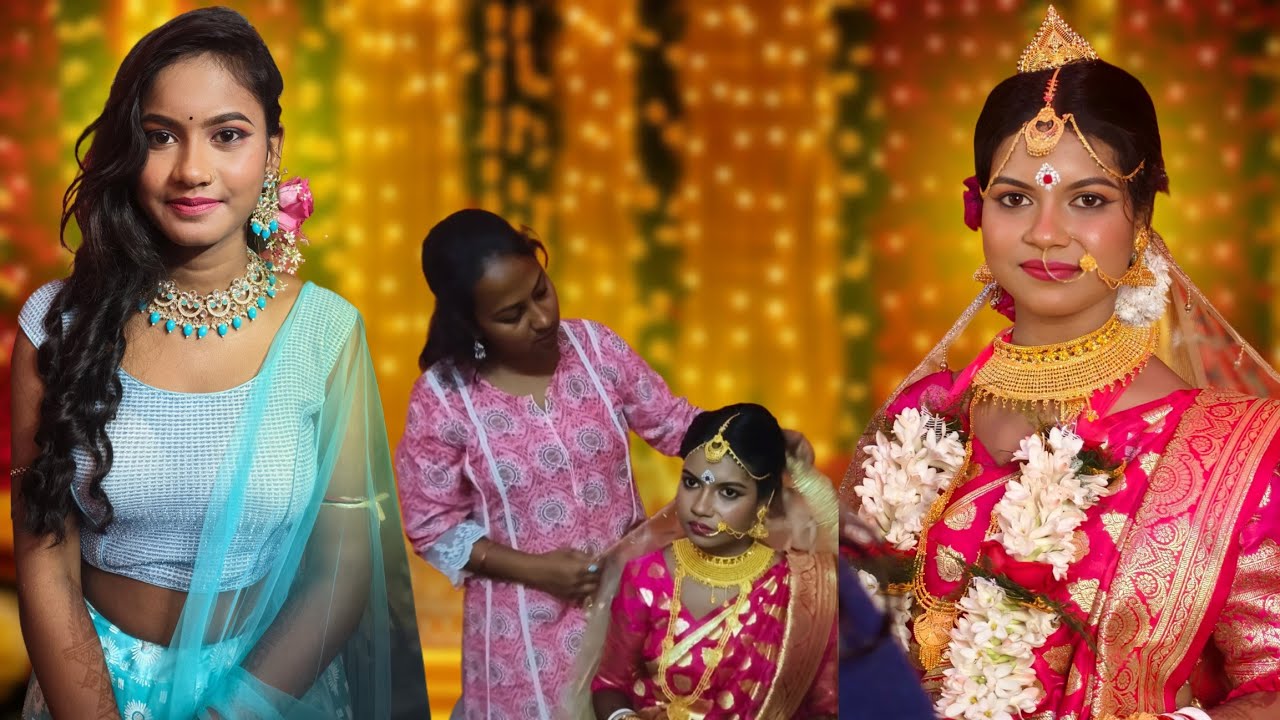 MAKEUP LAGID KHAMARGACHI LE SENNA😃// SANTHALI VLOG ...