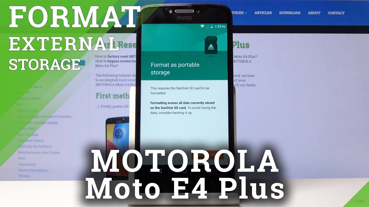 How to Format SD Card in MOTOROLA Moto E4 Plus – Fix External Storage ...