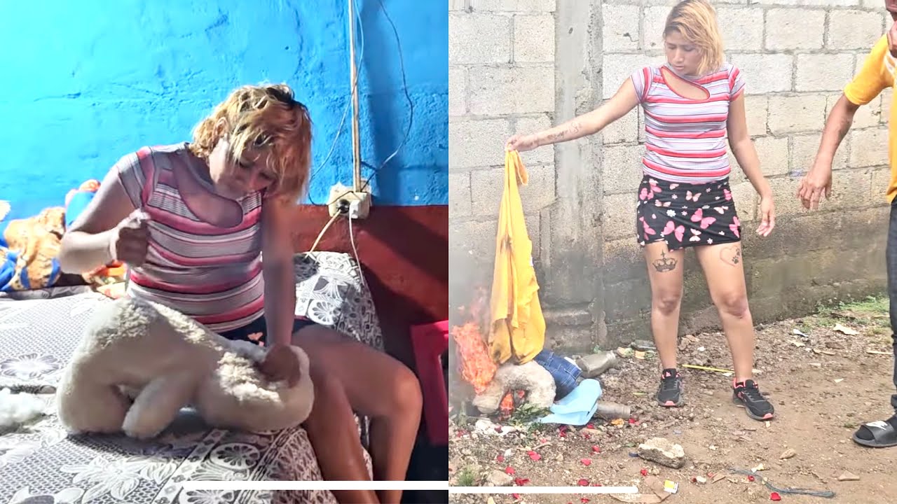 URGENTE sindy llorando llega y quema la ropa de Tacha Por Humillarla Con su EX😭 - YouTube