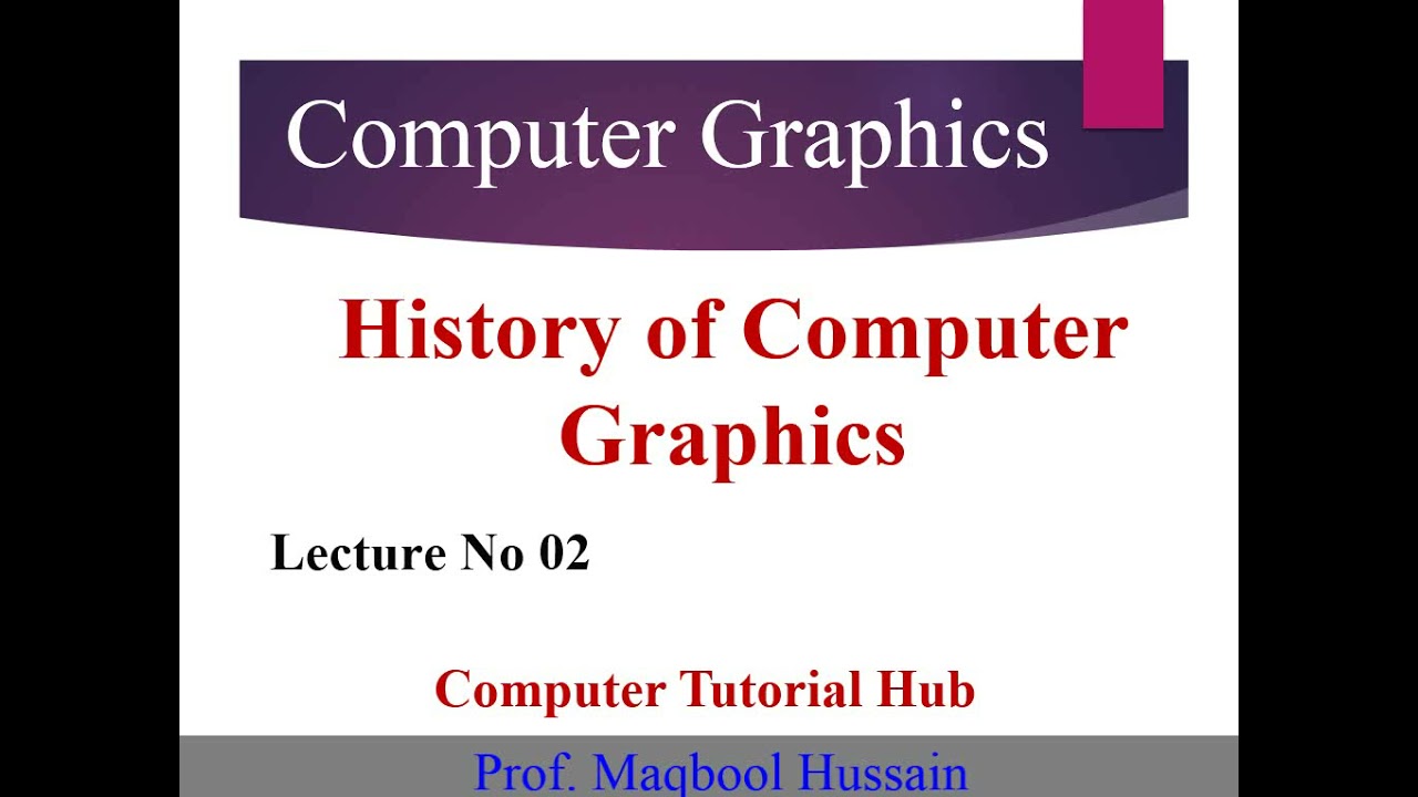 Computer Graphics Lecture no 02 History of Computer Graphics - YouTube