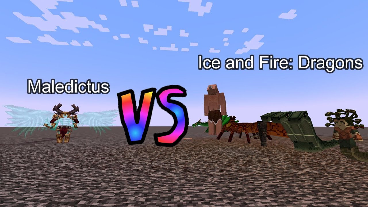 Maledictus vs Ice and Fire: Dragons Minecraft Mob Battle - YouTube