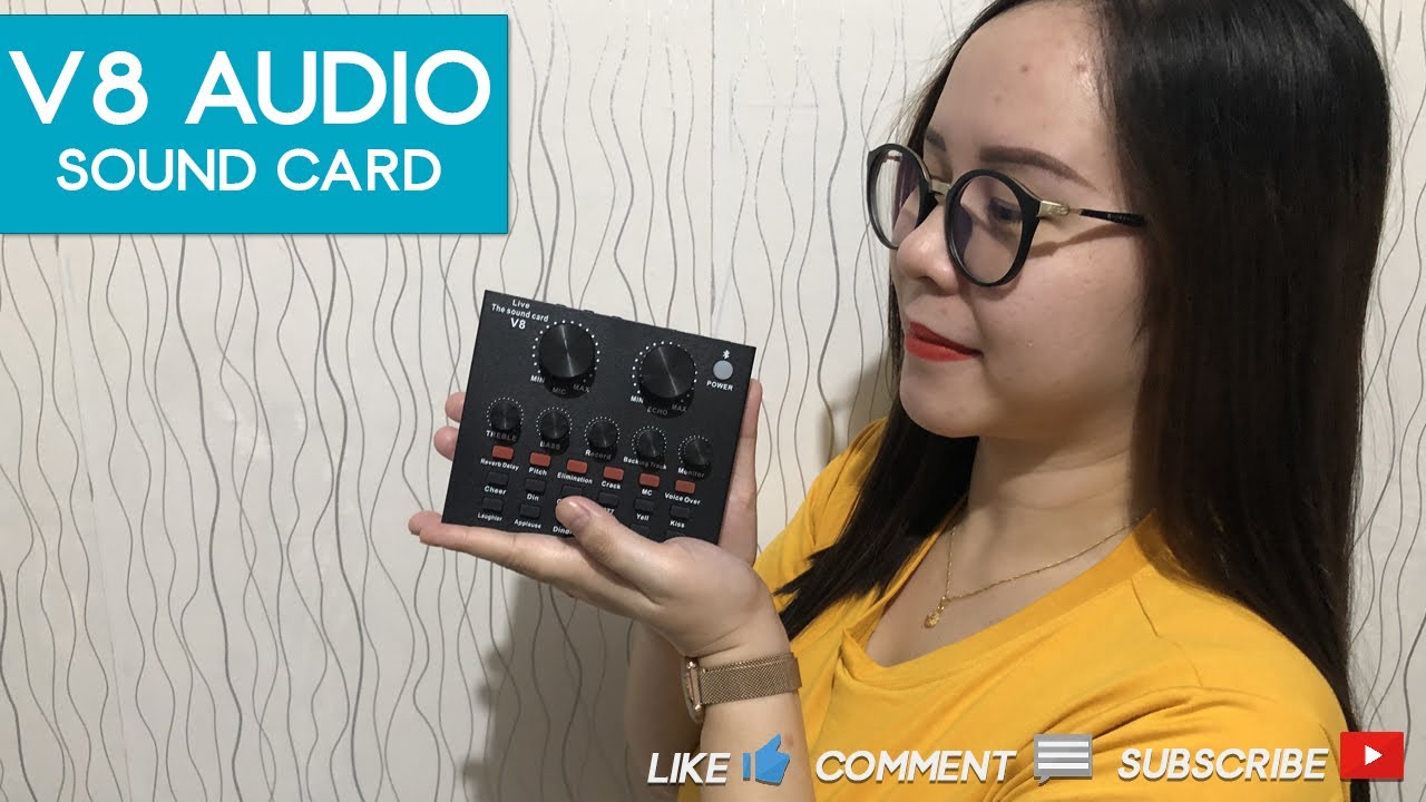 Unboxing Affordable V8 Audio Sound Card Best for Streamers, Vloggers ...