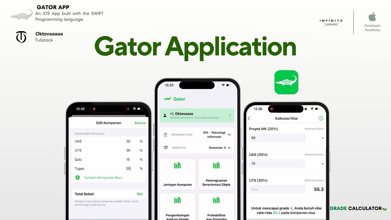 Gator Application 🐊 INFINITE LEARNING ♾️ Apple Developer Academy - YouTube