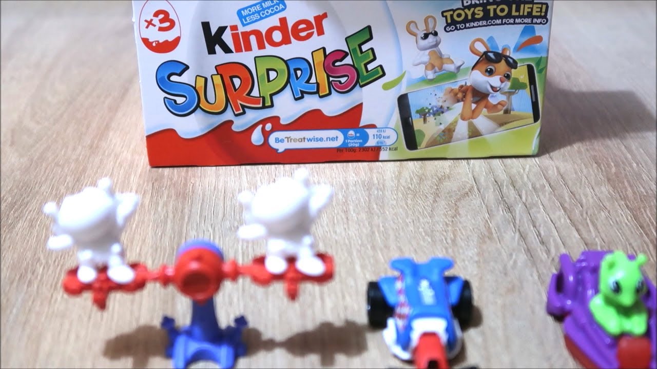 Kinder Surprise 3 pack Egg Opening, no music, asmr - YouTube