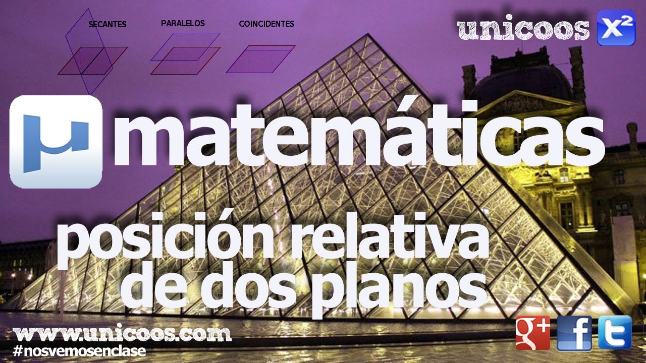 Posición relativa de dos planos 01 BACHILLERATO matemáticas - YouTube