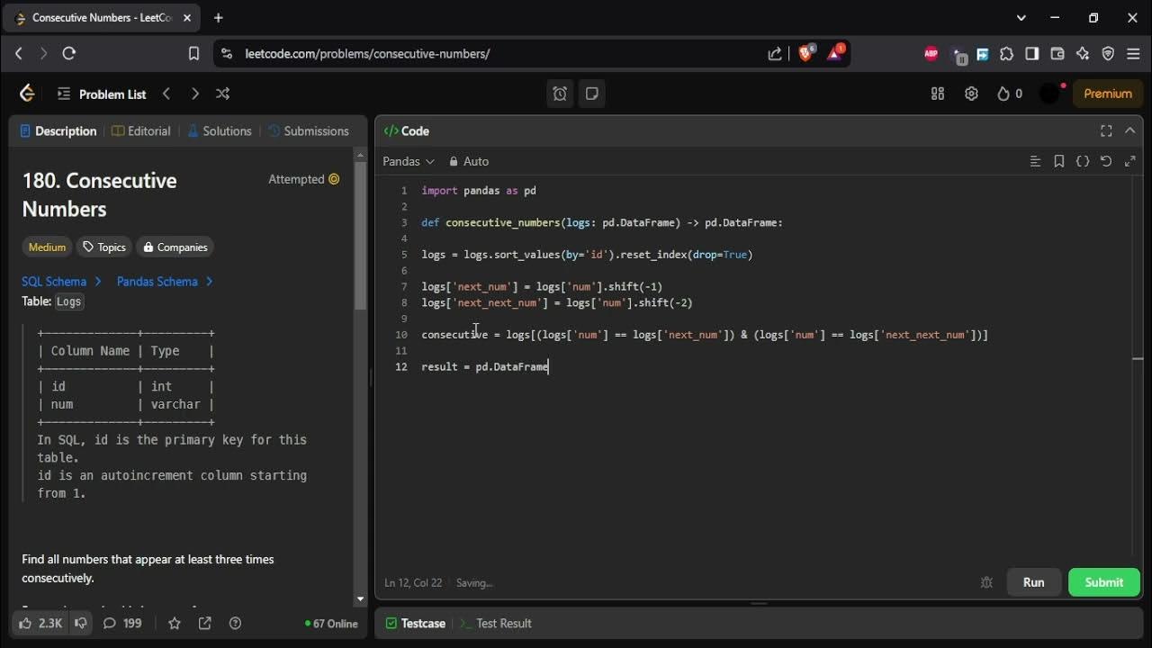 برمجهleetcode-180 - YouTube
