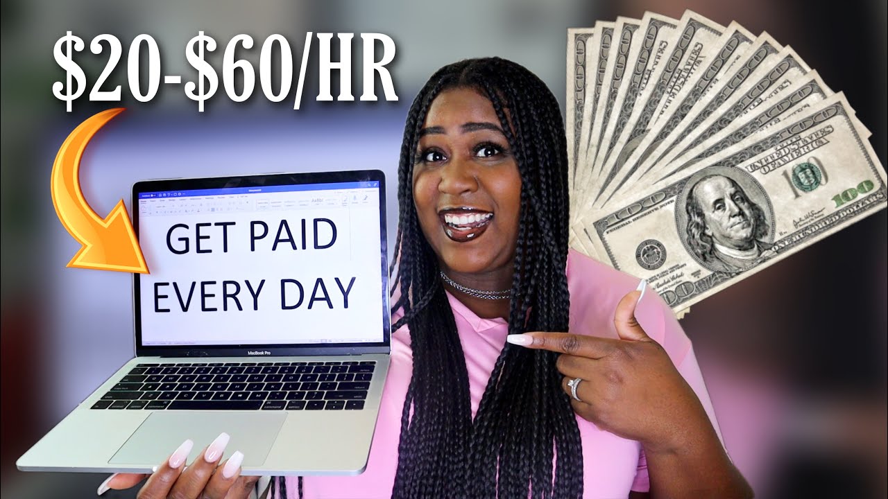 8 Legit Websites That Will Pay You DAILY (Easy Work From Home Jobs No ...