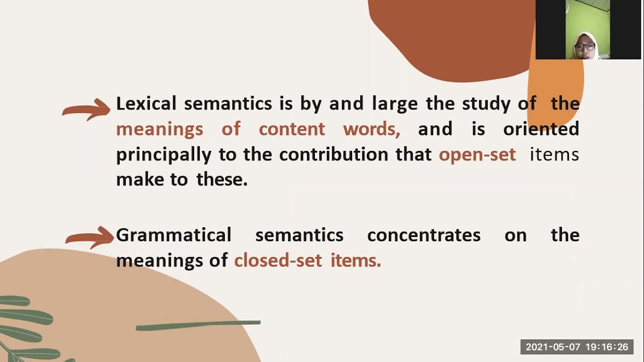 SEMANTICS BY DR. OOM ROHMAH SYAMSUDIN (Part. 4) - YouTube