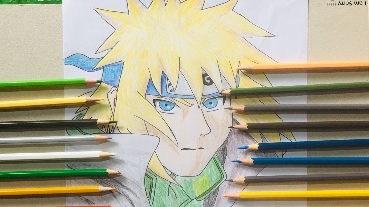 Speed Drawing | how to draw Minato Mode | minato from Naruto | - YouTube