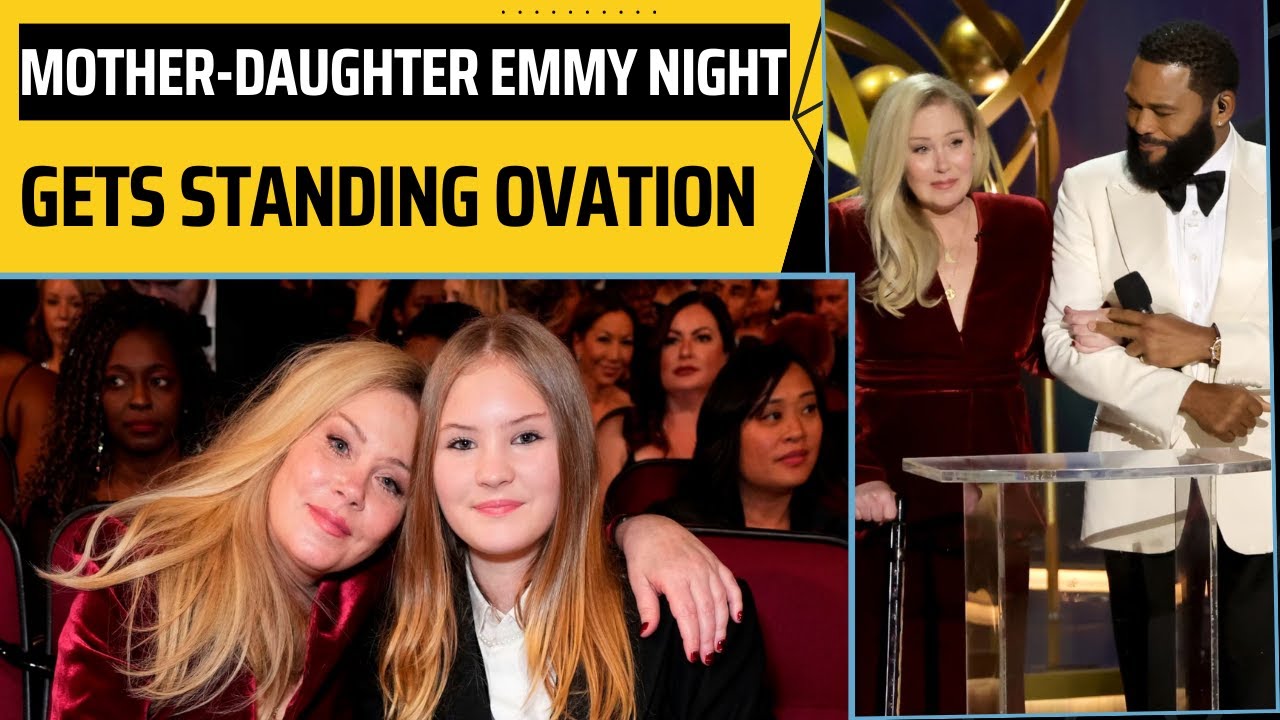 Full Video Christina Applegate Attends Emmys With Daughter Standing