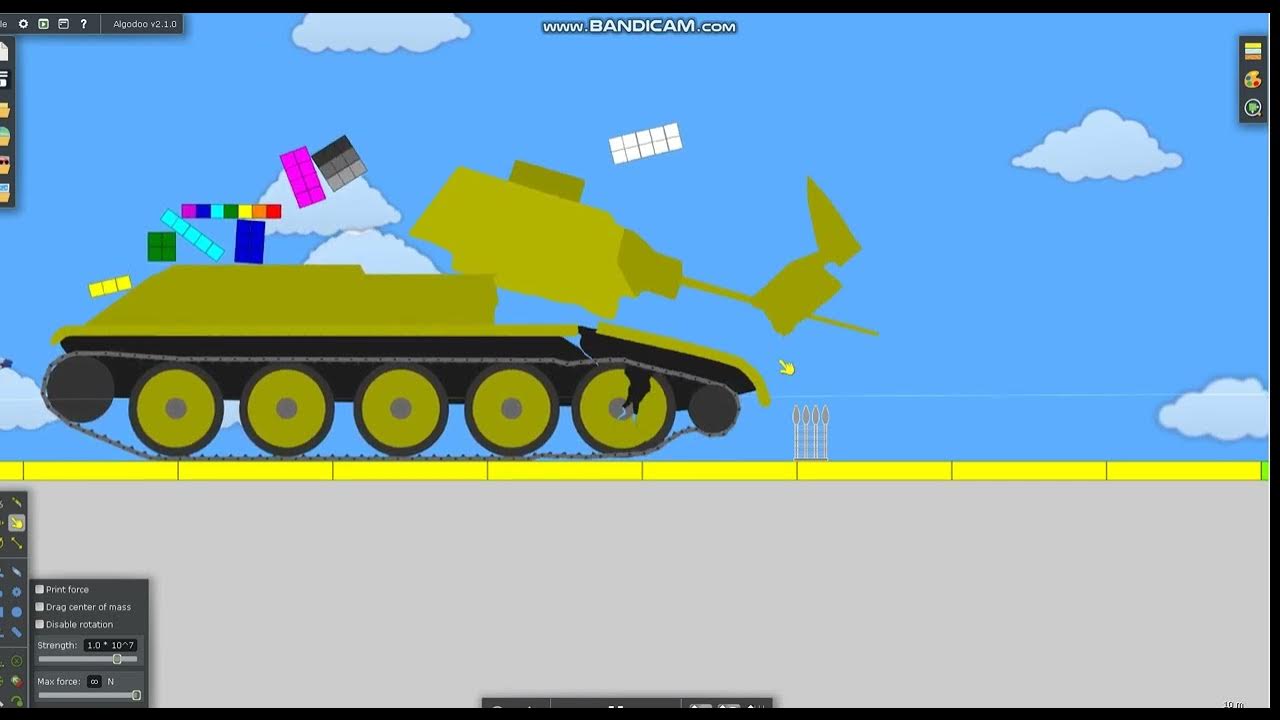 the explode set (Algodoo scene) - YouTube