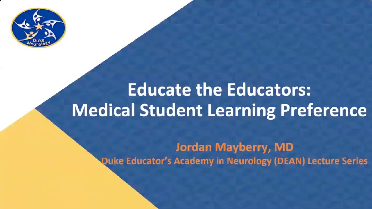 Jordan Mayberry, MD, Duke Neurology "Educate the Educator" series ...