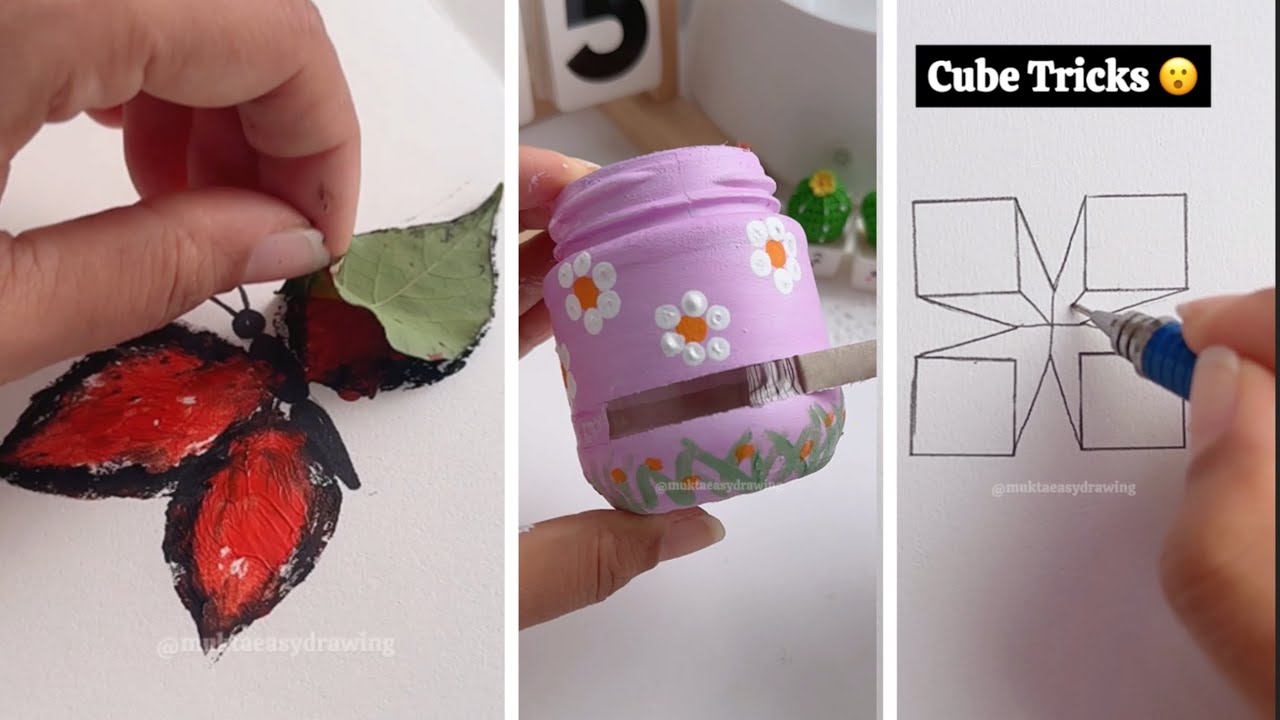 Easy Creative Art Tutorial when you’re bored | Painting Techniques ...