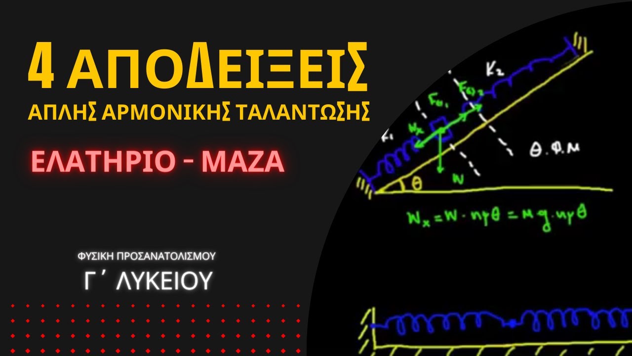 ΤΕΣΣΕΡΙΣ SOS ΑΠΟΔΕΙΞΕΙΣ ΑΑΤ | ΦΥΣΙΚΗ Γ΄ ΛΥΚΕΙΟΥ - YouTube
