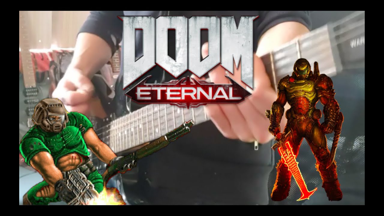 DOOM ETERNAL !!! DOOM DANS TA FACE ! MAIN MENU THEME GUITAR COVER ...