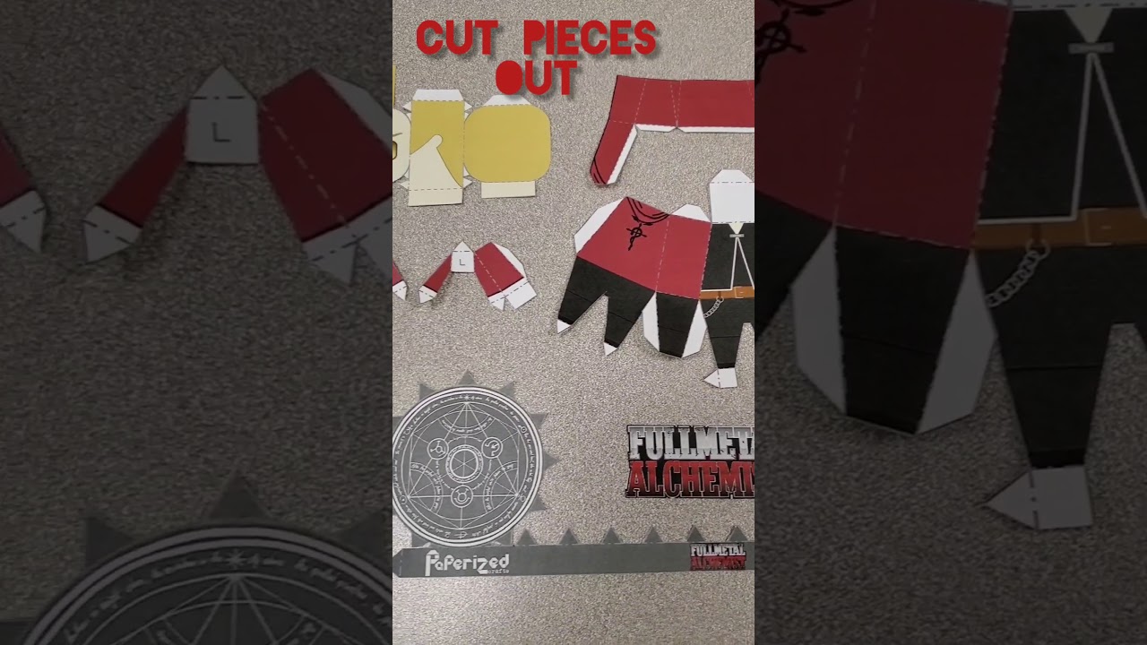 Fullmetal Alchemist: Edward Papercraft Tutorial - YouTube