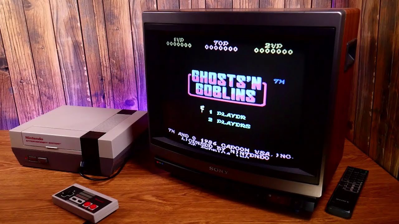 Ghosts 'n Goblins (NES) Sony Trinitron KV-M14U pt1 livestream ⚠️REAL ...