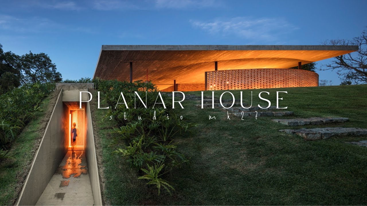 A House Design that radicalizes horizontal lines with a concrete roof ...