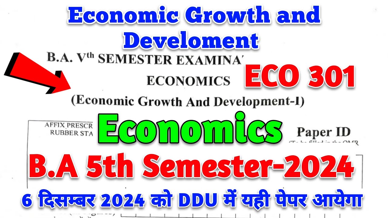 BA 5th semester economics economics 301 ddu university | eco 301 5th semester - YouTube