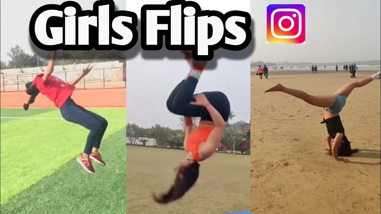 Best instagram Indian Girls flips and stunt #indianflipper - YouTube