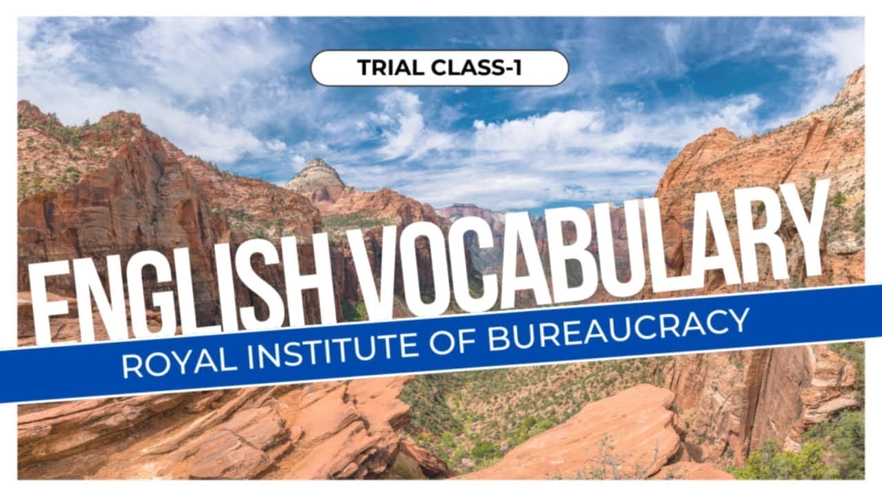 CSS English Vocabulary Live Session (Class-1) by Royal Institute - YouTube