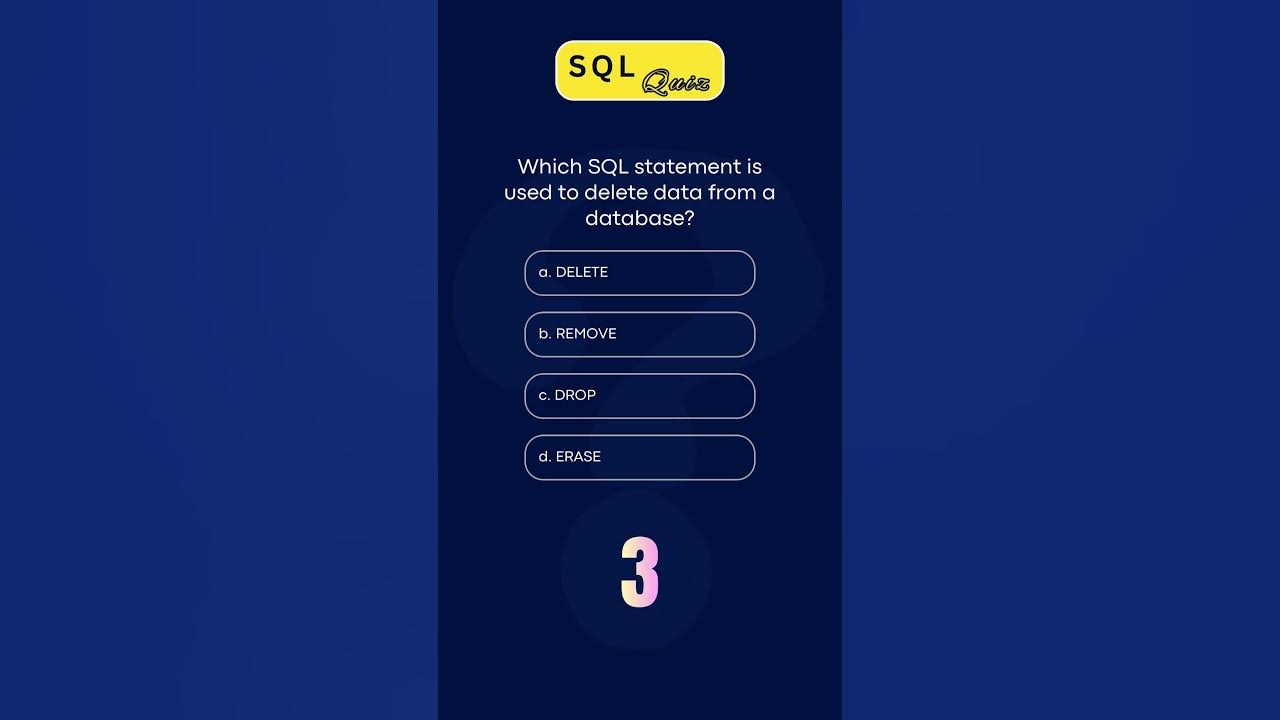 SQL Quiz 7 - YouTube