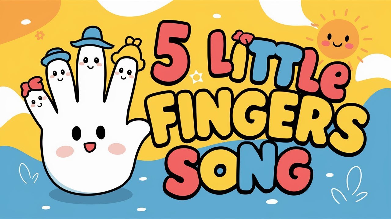 Five Little Fingers 👋 | Fun Finger Play Song for Kids | Toddler ...